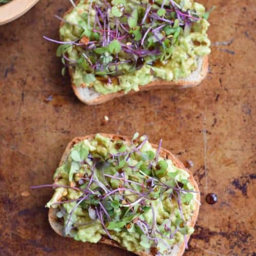 Avocado Toast with Microgreens - Seasonal Cravings