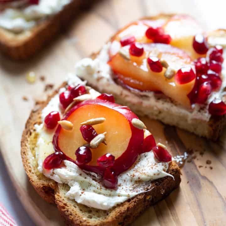 Plum and Pomegranate Toast - Seasonal Cravings