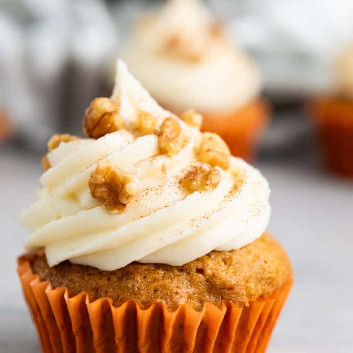Carrot Cupcakes with Cream Cheese Frosting - Seasonal Cravings