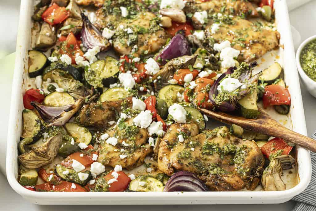 Greek Sheet Pan Chicken - Seasonal Cravings